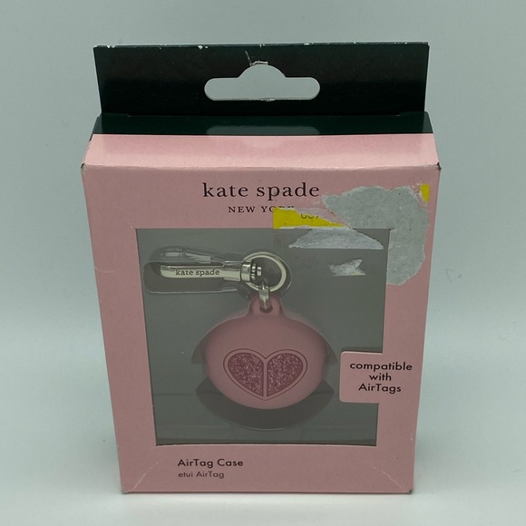 kate spade | Accessories | Kate Spade Pink Heart Airtag Case Nib Nwt ...